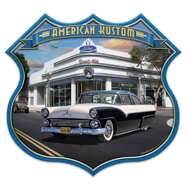 Pasttime Signs 22 x 21 in. 1955 Ford Shield Metal Sign - Walmart.com