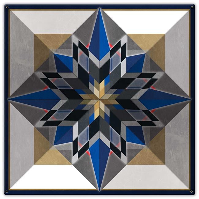 Pasttime Signs AQPB006 30 x 30 in. AQPB006 16 Point Star Blue & Gray ...