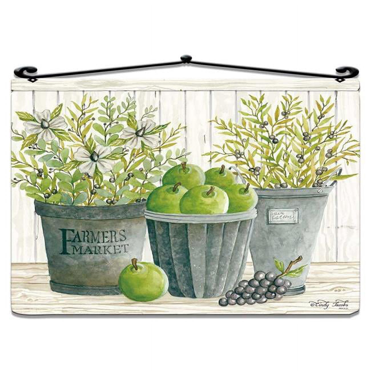 Pasttime Signs CIN213 25 x 20 in. Euc Gal Planters Florals Plasma Metal ...