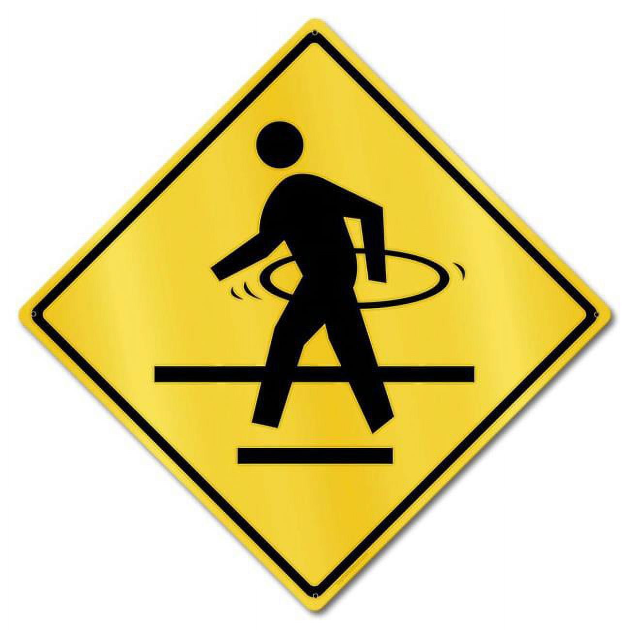 Pasttime Signs DHTR010 Hula Hoop Caution Sign - 18 x 18 in. - Walmart.com