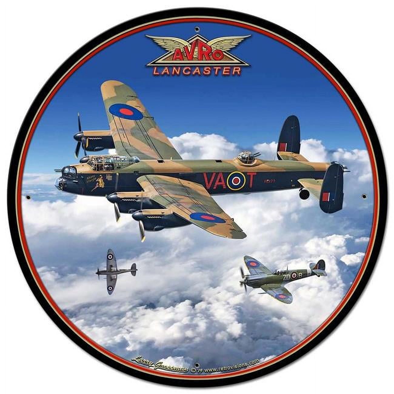 Pasttime Signs LGB399 28 x 28 in. Round - Avro Lancaster Bomber Metal ...