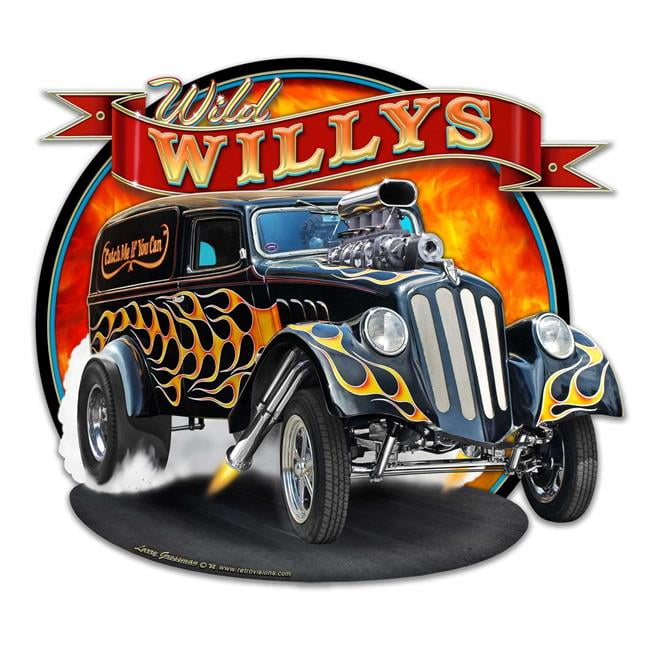 Pasttime Signs LGC365 18 x 16 in. 1933 Wild Willys Metal Sign - Walmart.com