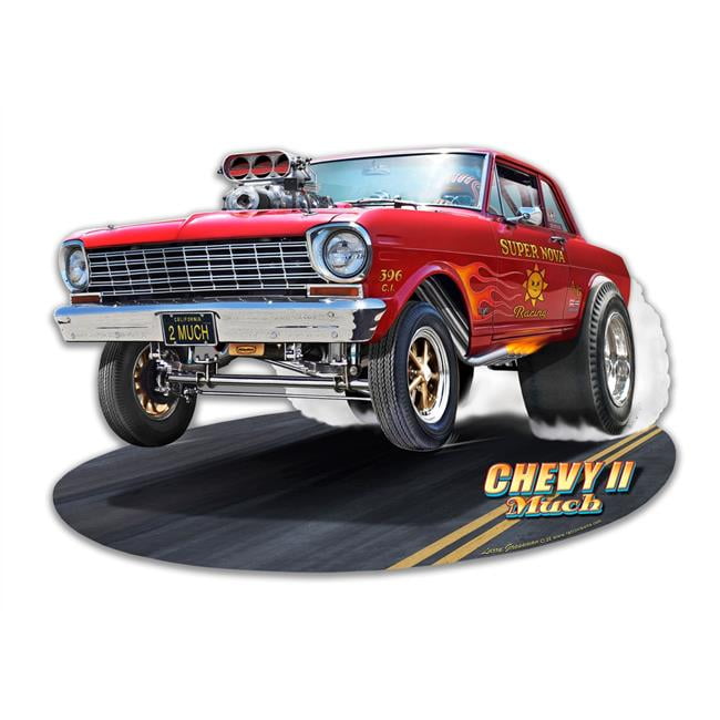 Pasttime Signs LGC402 16 x 11 in. 1964 Chevy II Gasser Cut Out Metal ...