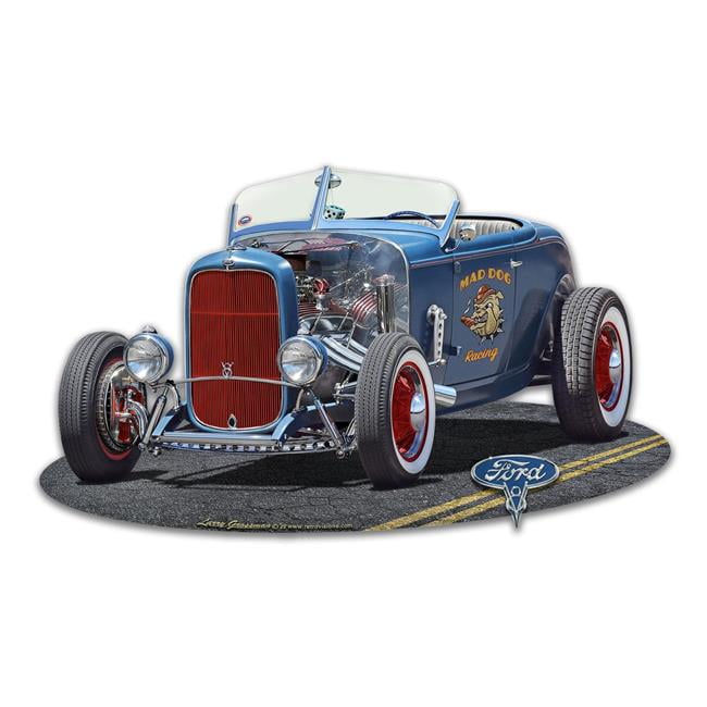 Pasttime Signs LGC431 1932 Roadster Hot Rod Cut Out Metal Sign ...