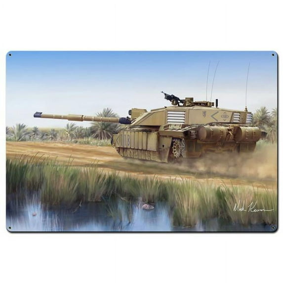 Pasttime Signs MKV018 36 x 24 in. Challenger 2 Battle Tank Vintage ...