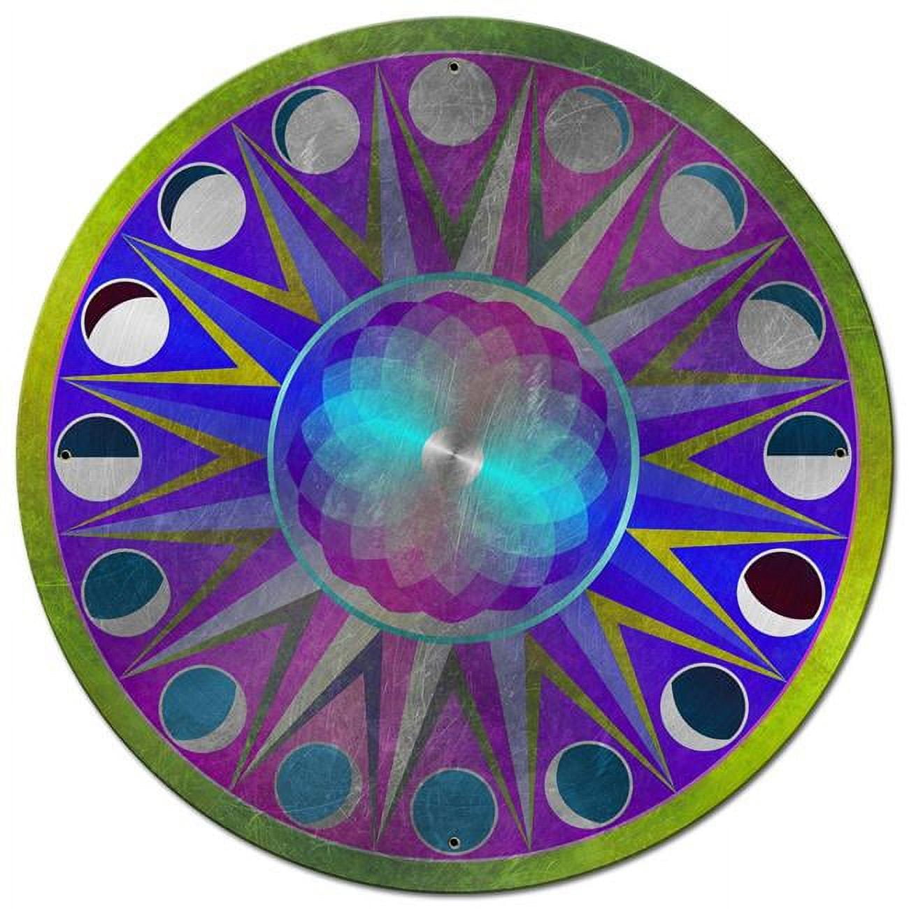 Pasttime Signs Moon Phases Hex Metal Sign, Green & Violet - Walmart.com