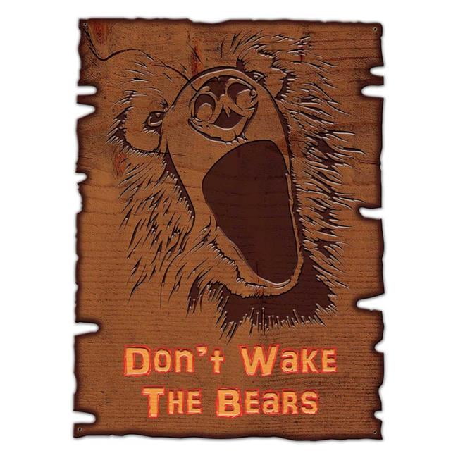 Pasttime Signs PSB110 14 x 19 in. Dont Wake the Bears Metal Sign ...