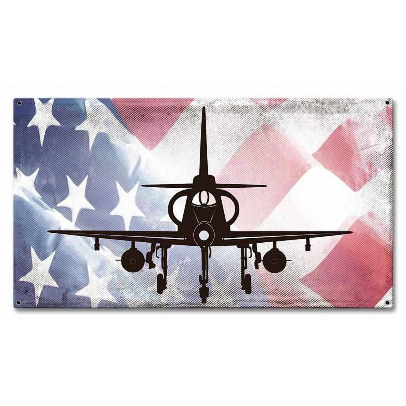 Pasttime Signs PSB270 Planes A-4F Seahawk American Flag Metal Sign ...