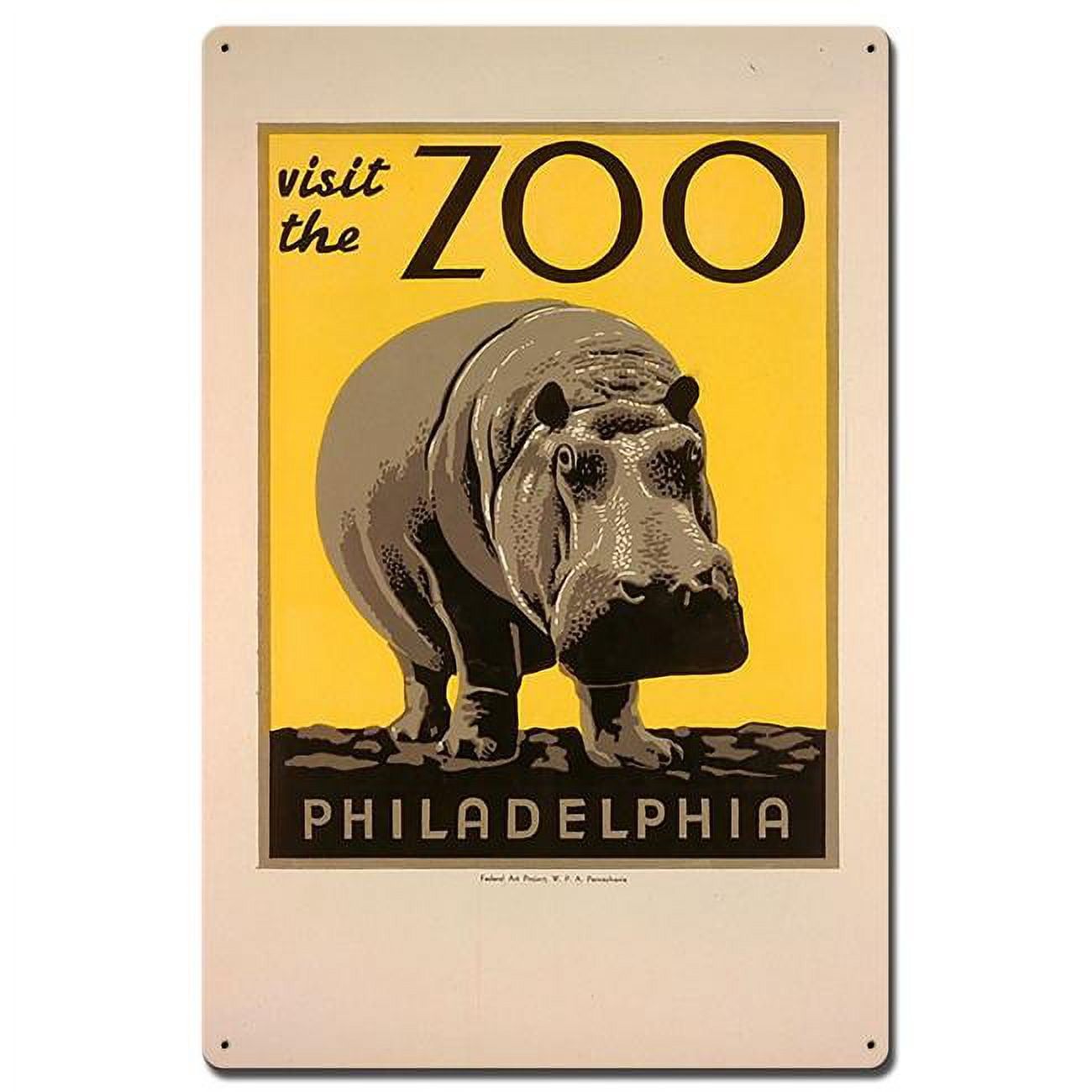 Pasttime Signs PTS874 16 x 24 in. Satin Metal Sign - Visit The Zoo ...