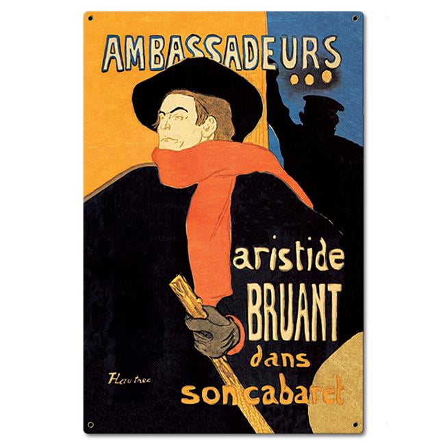 Pasttime Signs PTSB577 16 x 24 in. Lautrec Ambassadeurs Metal Sign ...