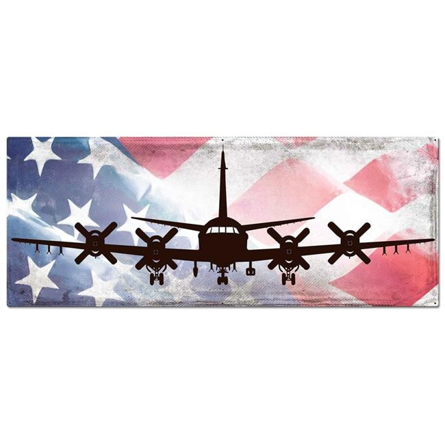Pasttime Signs Planes P3 Orion American Flag Metal Sign - Walmart.com