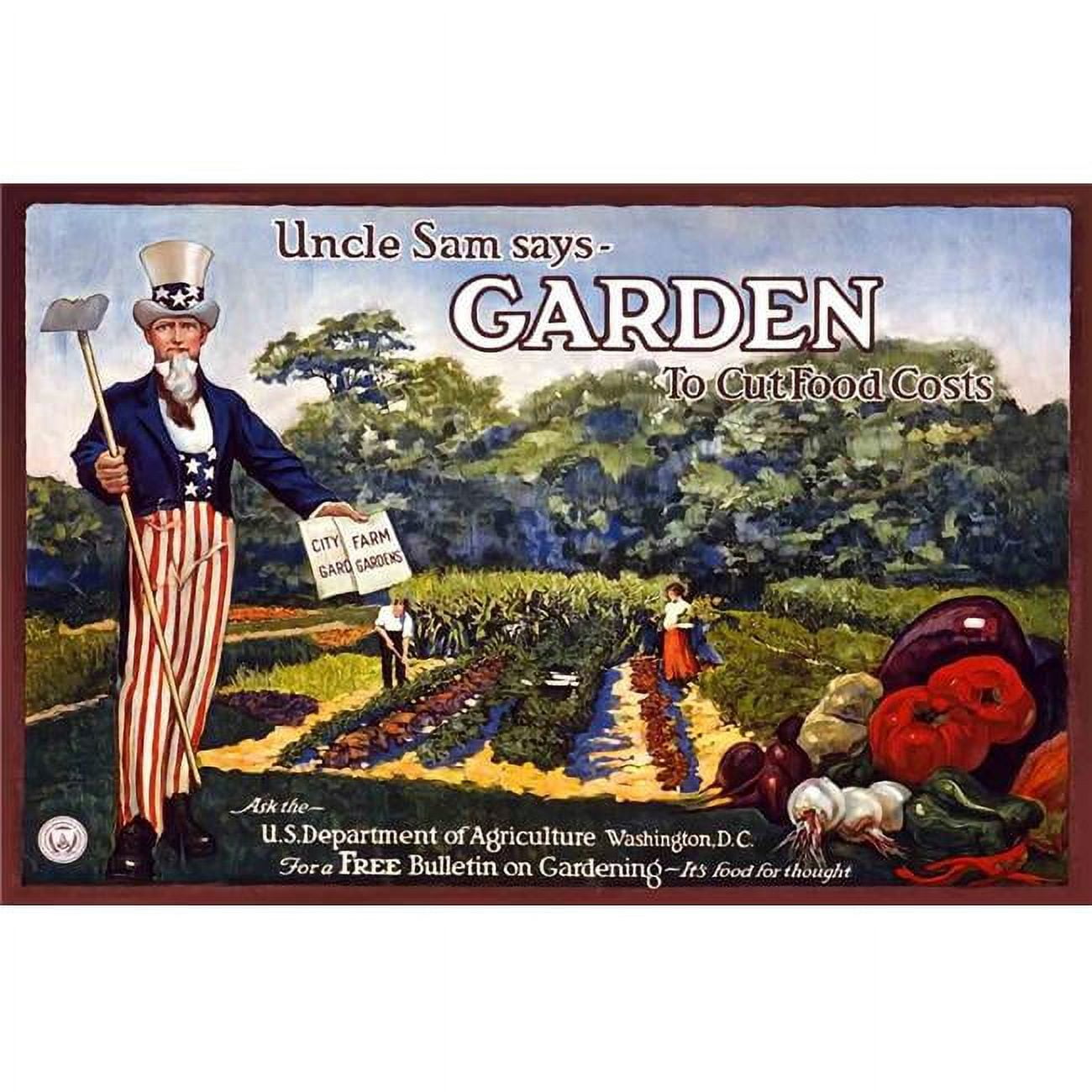 Pasttime Signs Uncle Sam Says Garden Vintage Metal Sign - Walmart.com