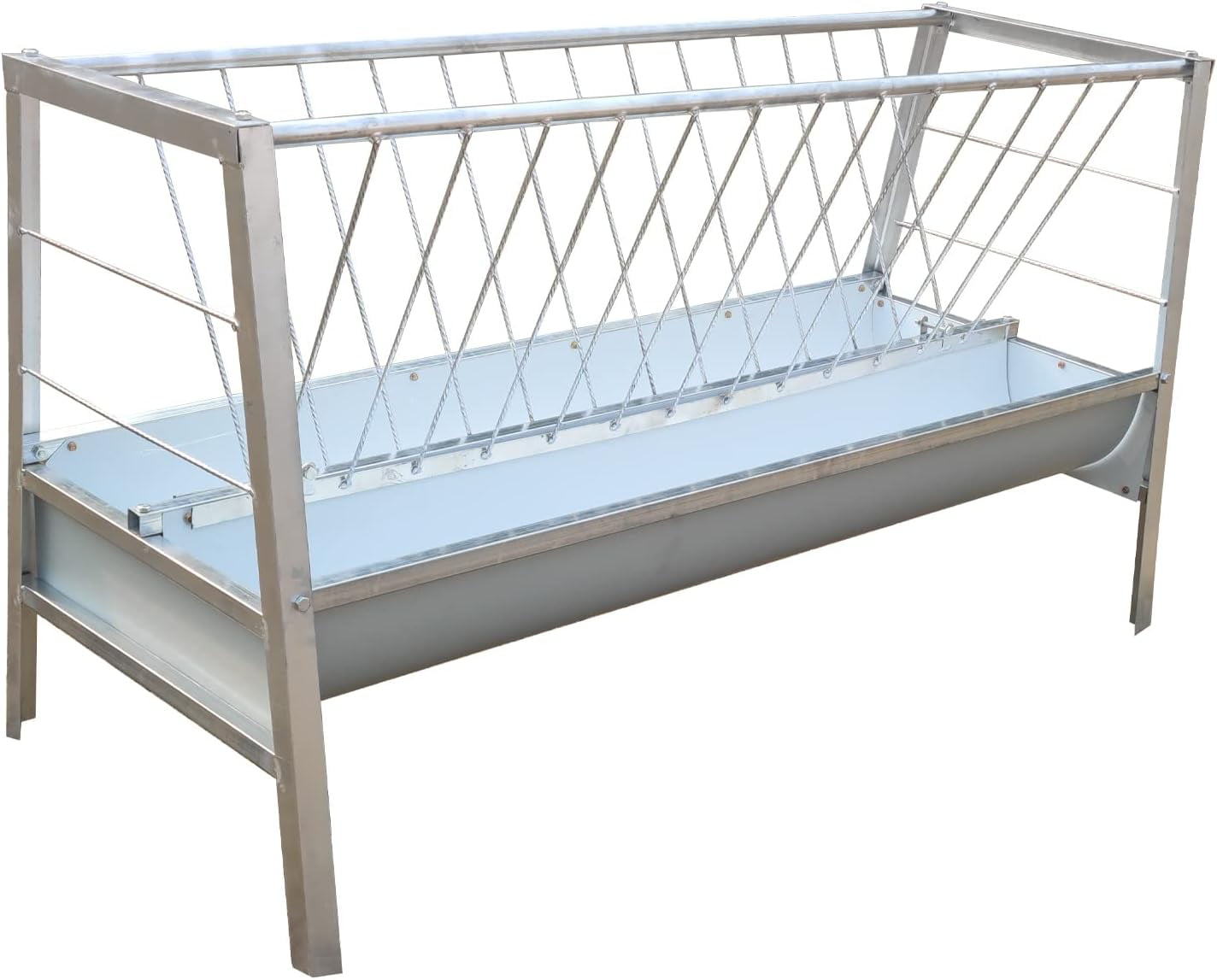 Pasture Feeder, 5-Feet Long, 77 Gallon Capacity Livestock Feeder with ...