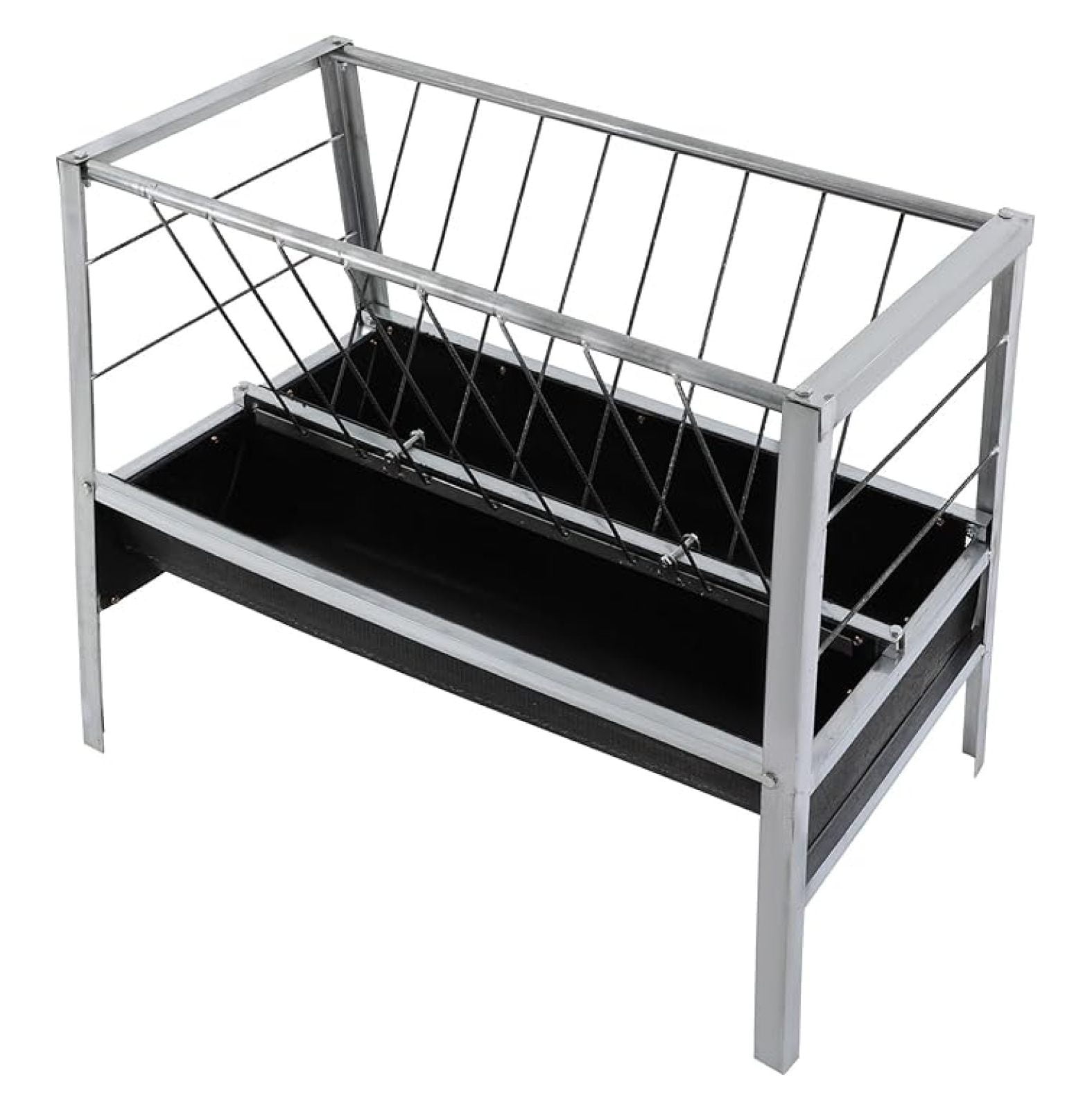 Pasture Hay Feeder, 2-in-1 Livestock Feeder Hay Grain Feeding with ...