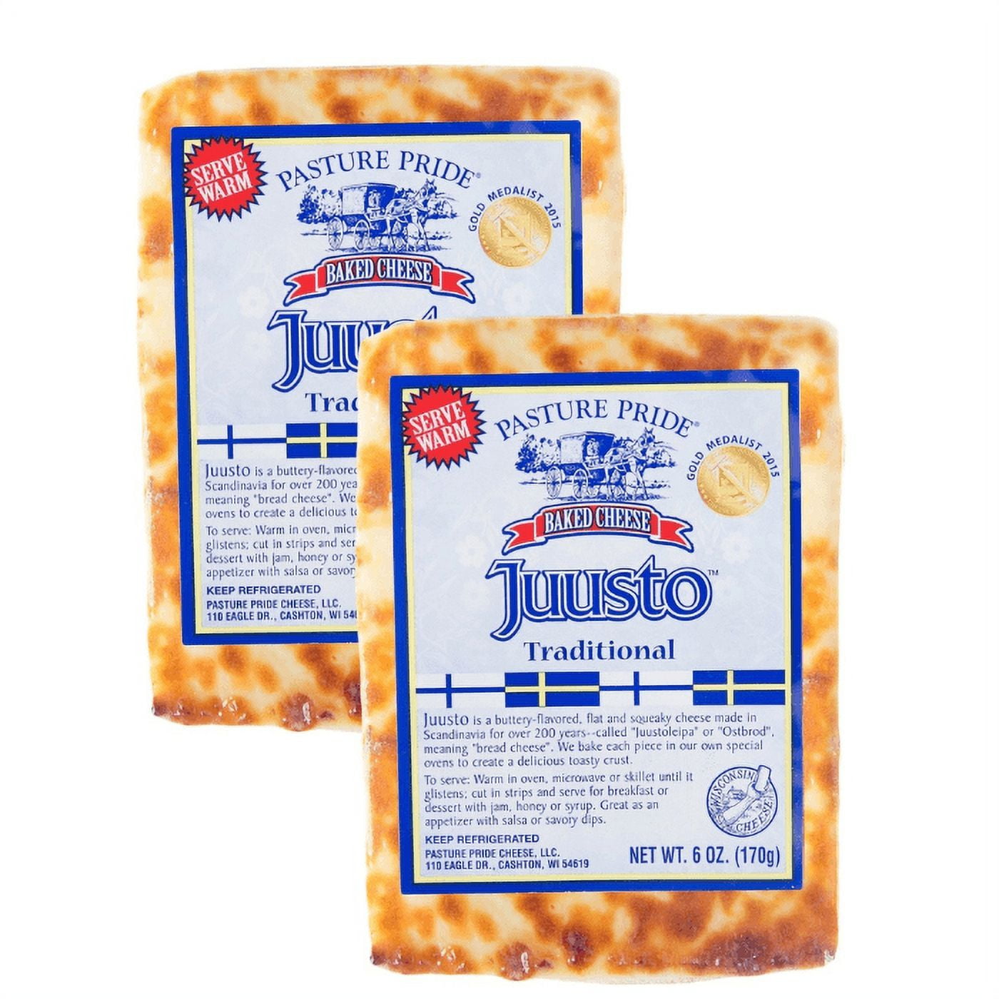 Pasture Pride Juusto Traditional Baked Cheese, 6OZ, 10 Pack - Walmart.com