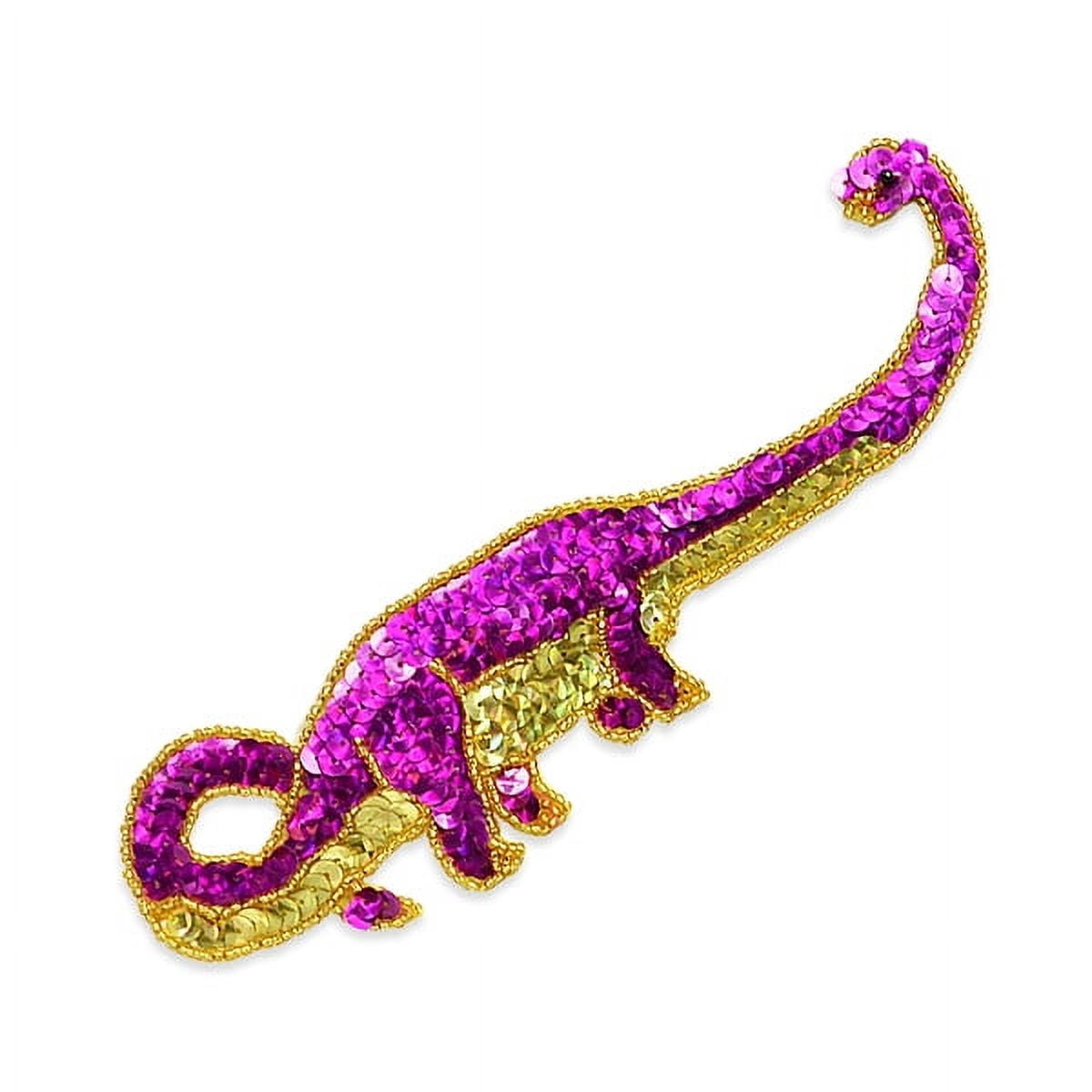 Pat Apathosaurus Dinosaur Sequin Applique/Patch - Walmart.com