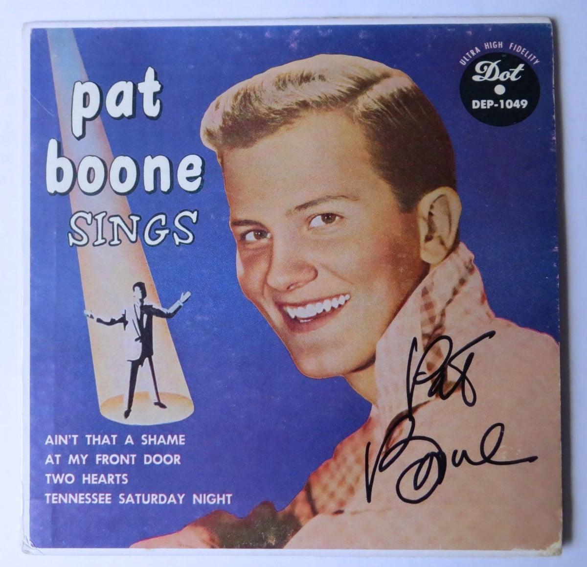 Pat Boone Signed Autographed 45" Record Sleeve Pat Boone Sings JSA ...