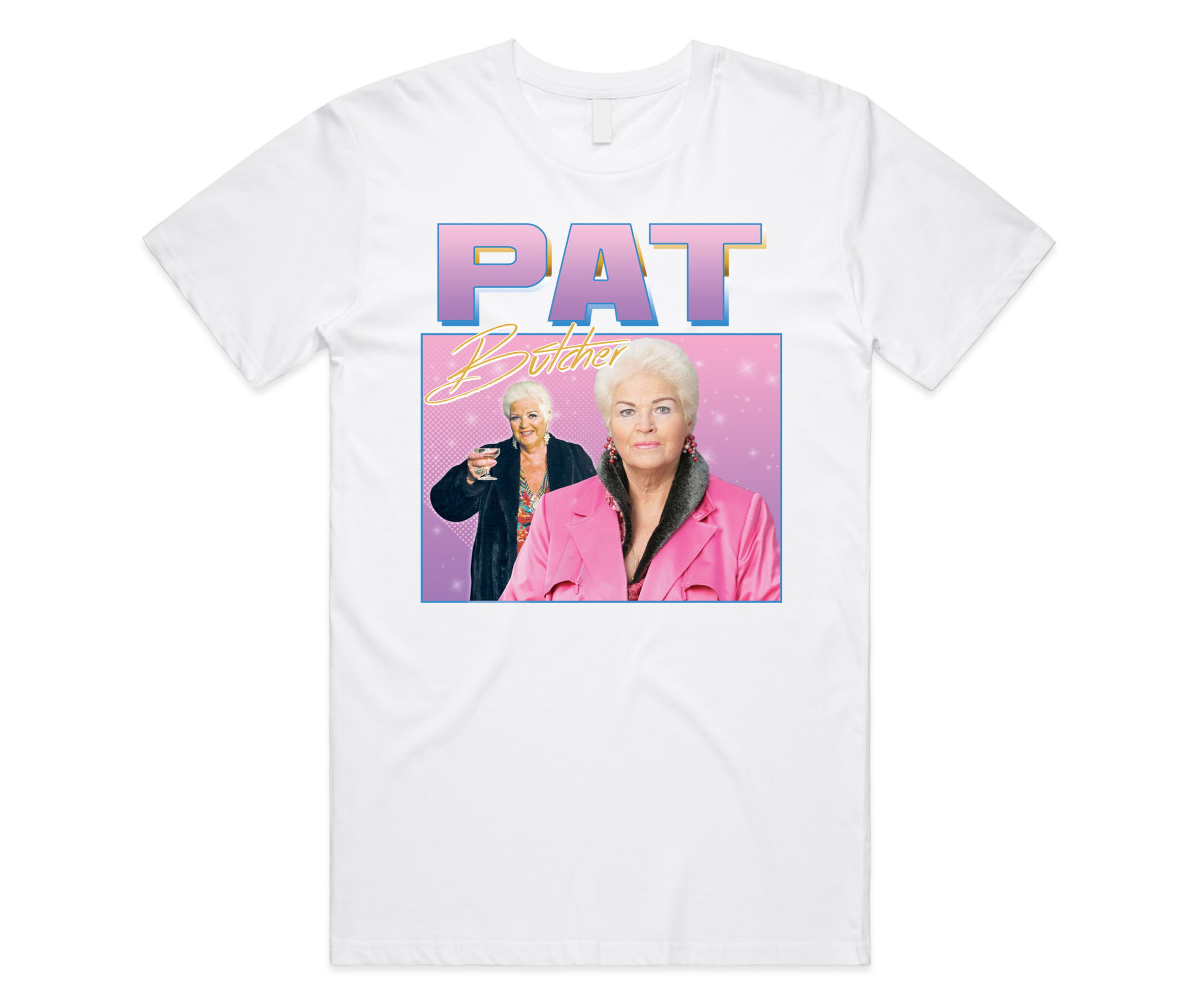 Pat Butcher Homage T-shirt Tee Top Funny UK Tribute Gift TV Fan 90's ...