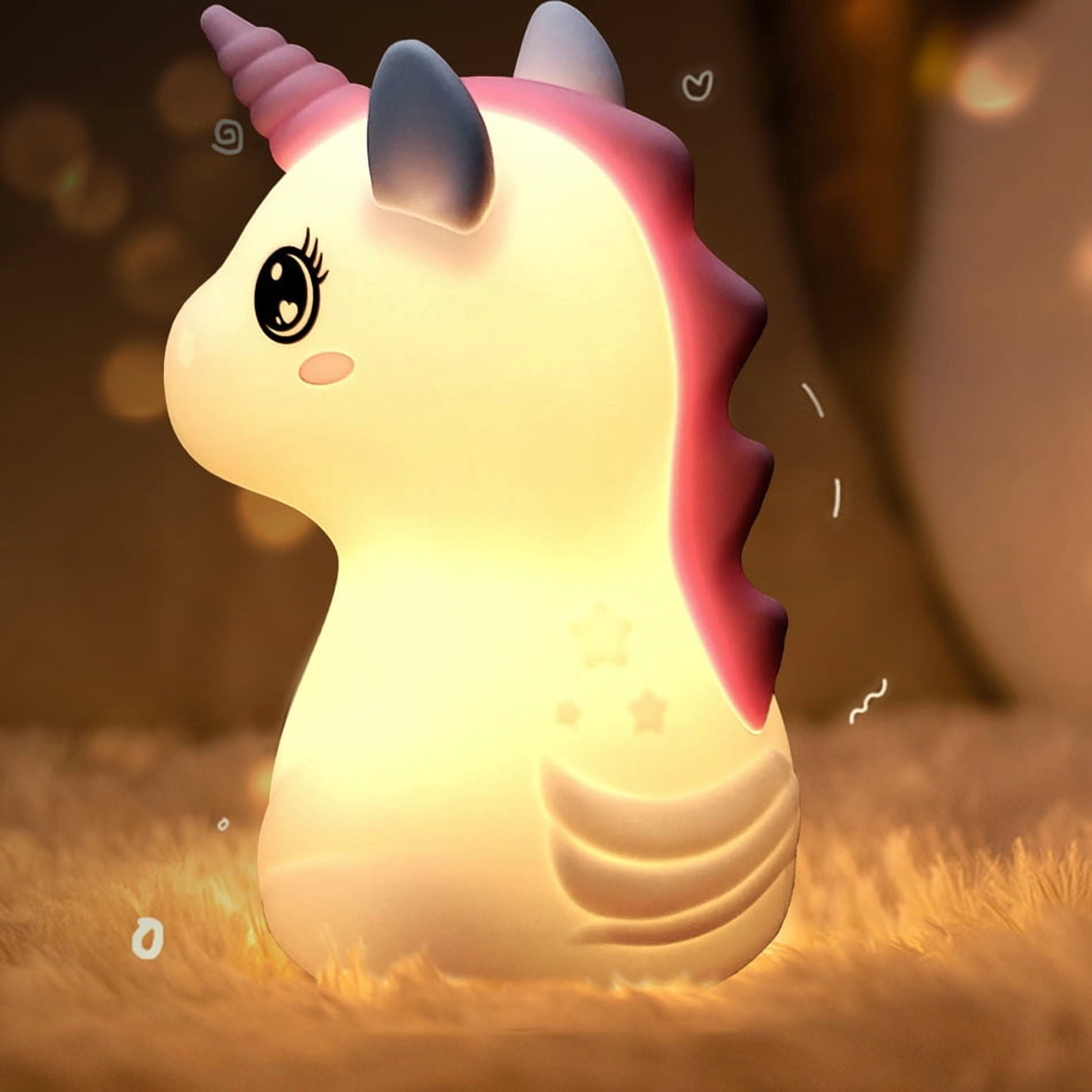 Pat Light Silicone Lamp Unicorn 16 Colors Birthday Gift Creative Gift ...