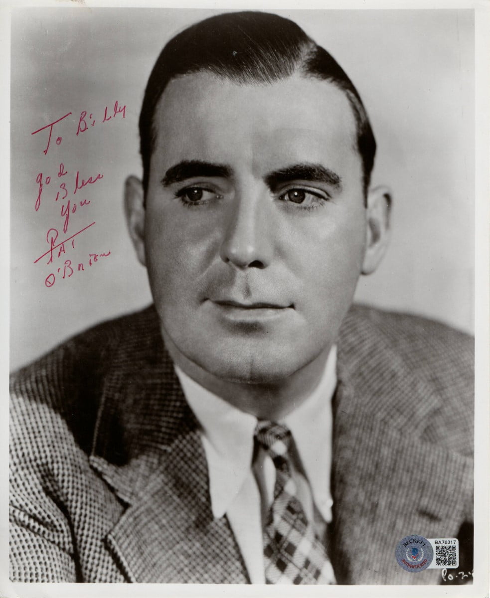 Pat O'Brien Signed Autographed 8X10 Photo Legendary Actor BAS BA70317 ...