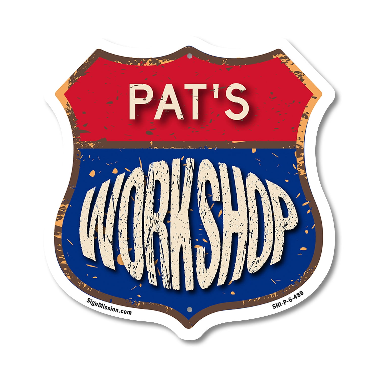 Pat's Workshop 6 inch X 6 inch Shield Shaped Commercial Grade Plastic ...