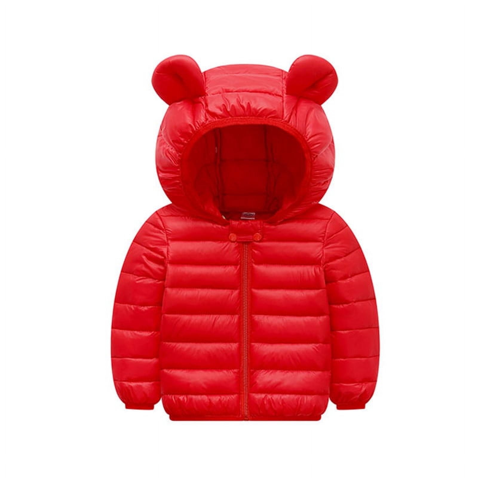 PatPat Newborn Baby & Toddler Stylish 3D Ear Print Solid Hooded Jacket ...