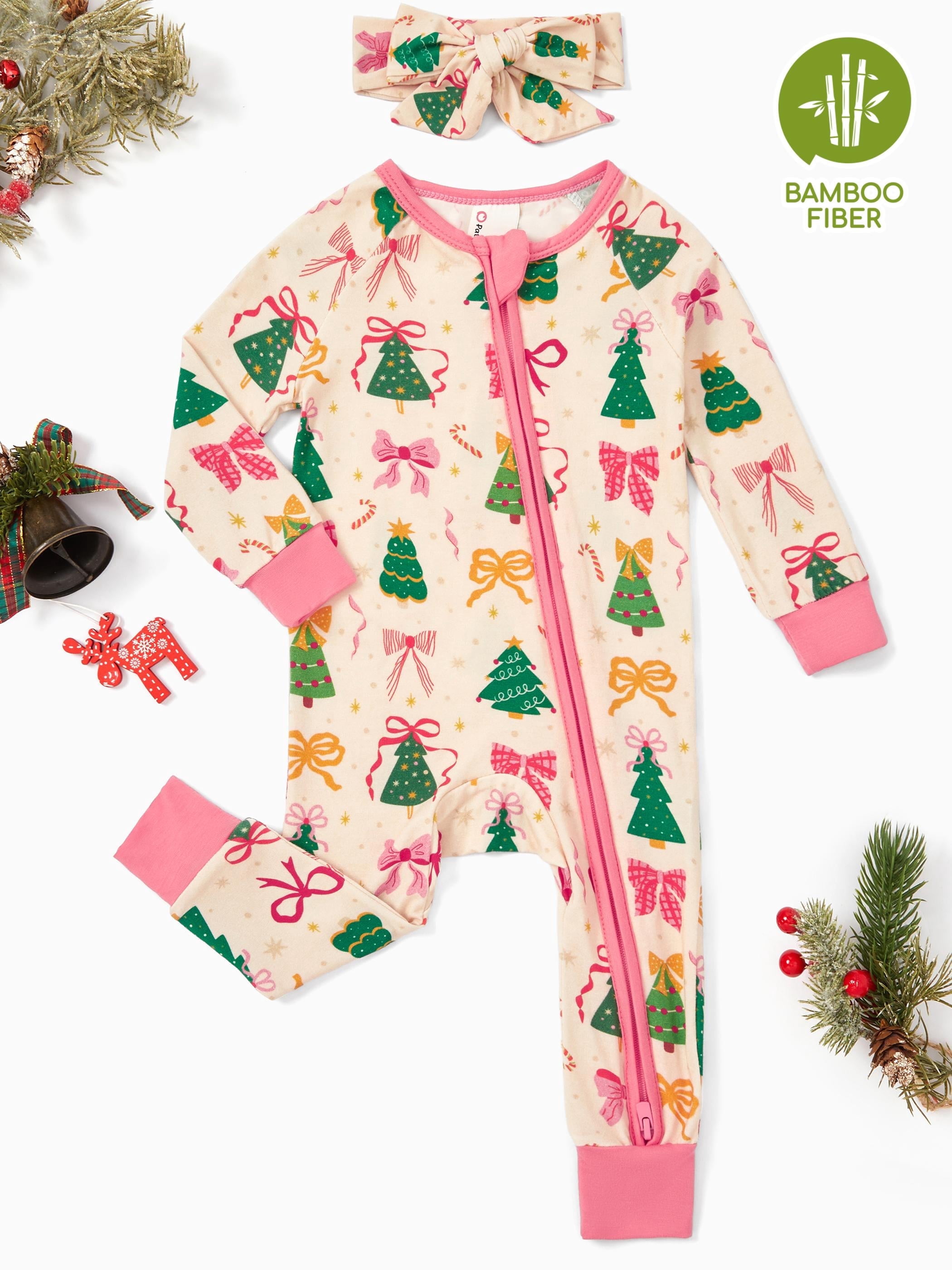 PatPat Baby Christmas Pajamas with Bamboo Viscose Baby Clothes for ...