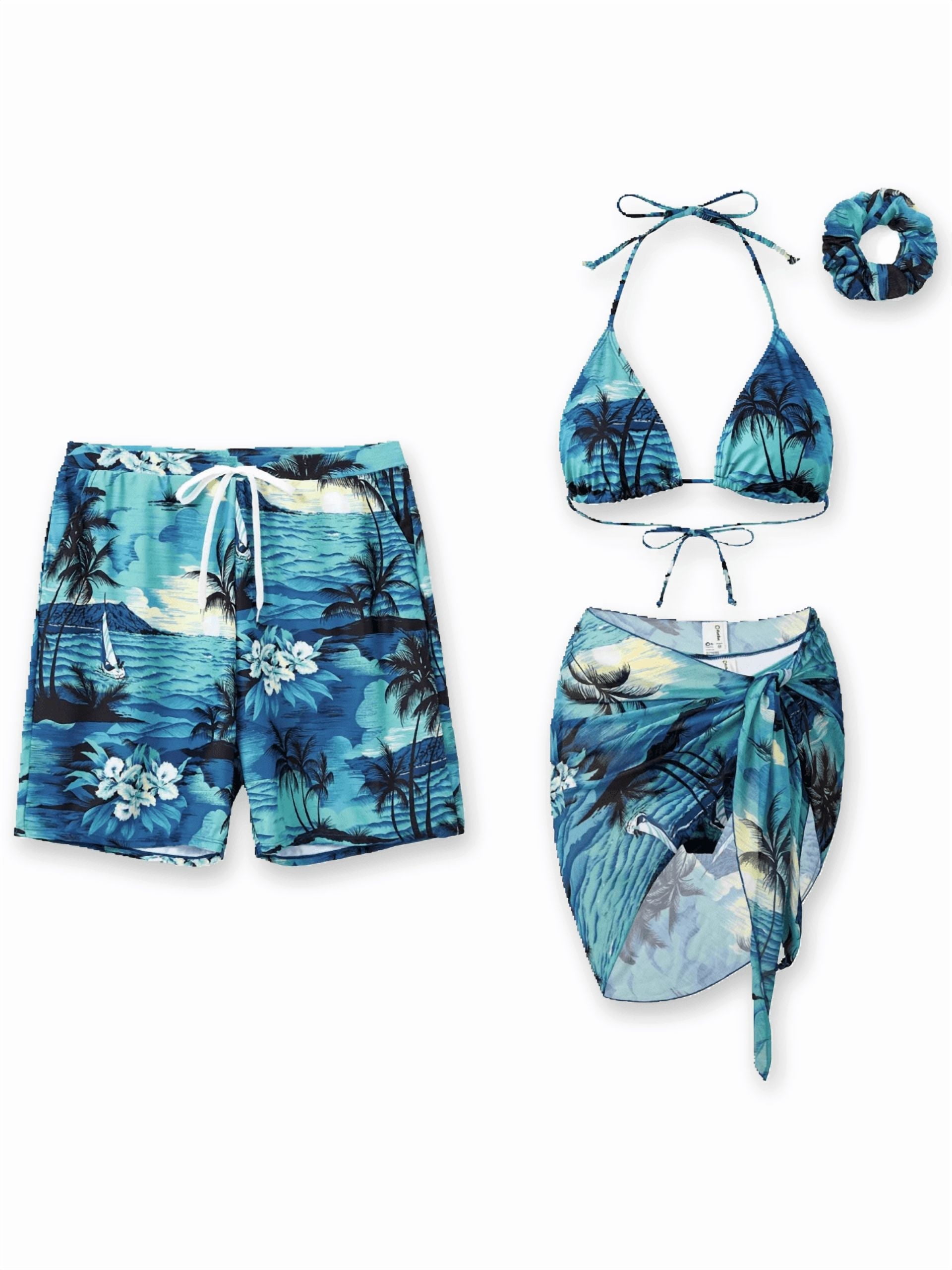 PatPat Bikini Sets For Women, High Waisted Plus Size Matching Swimsuits ...