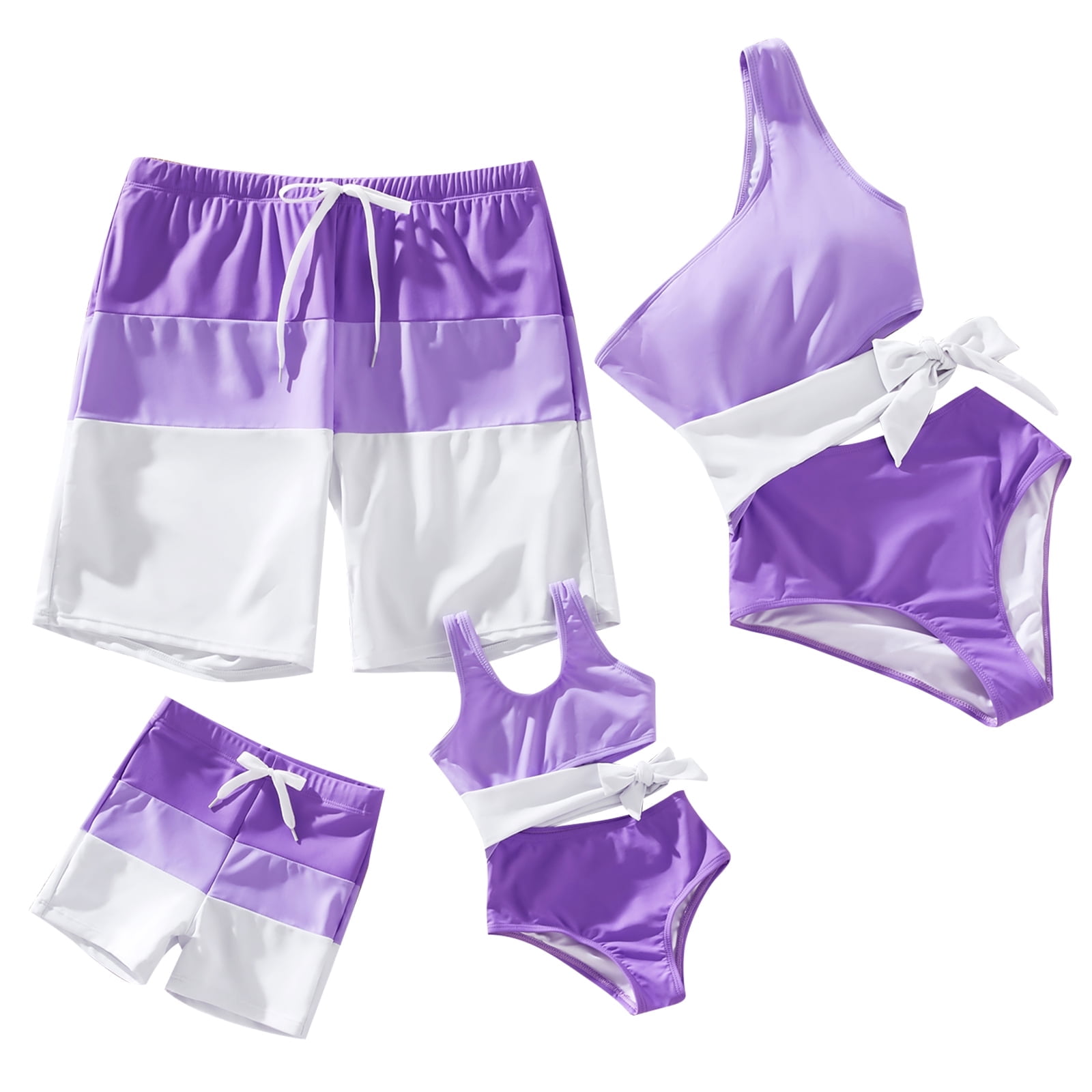 PatPat Boys Swim Trunks Colorblock Swim Shorts Family Matching ...