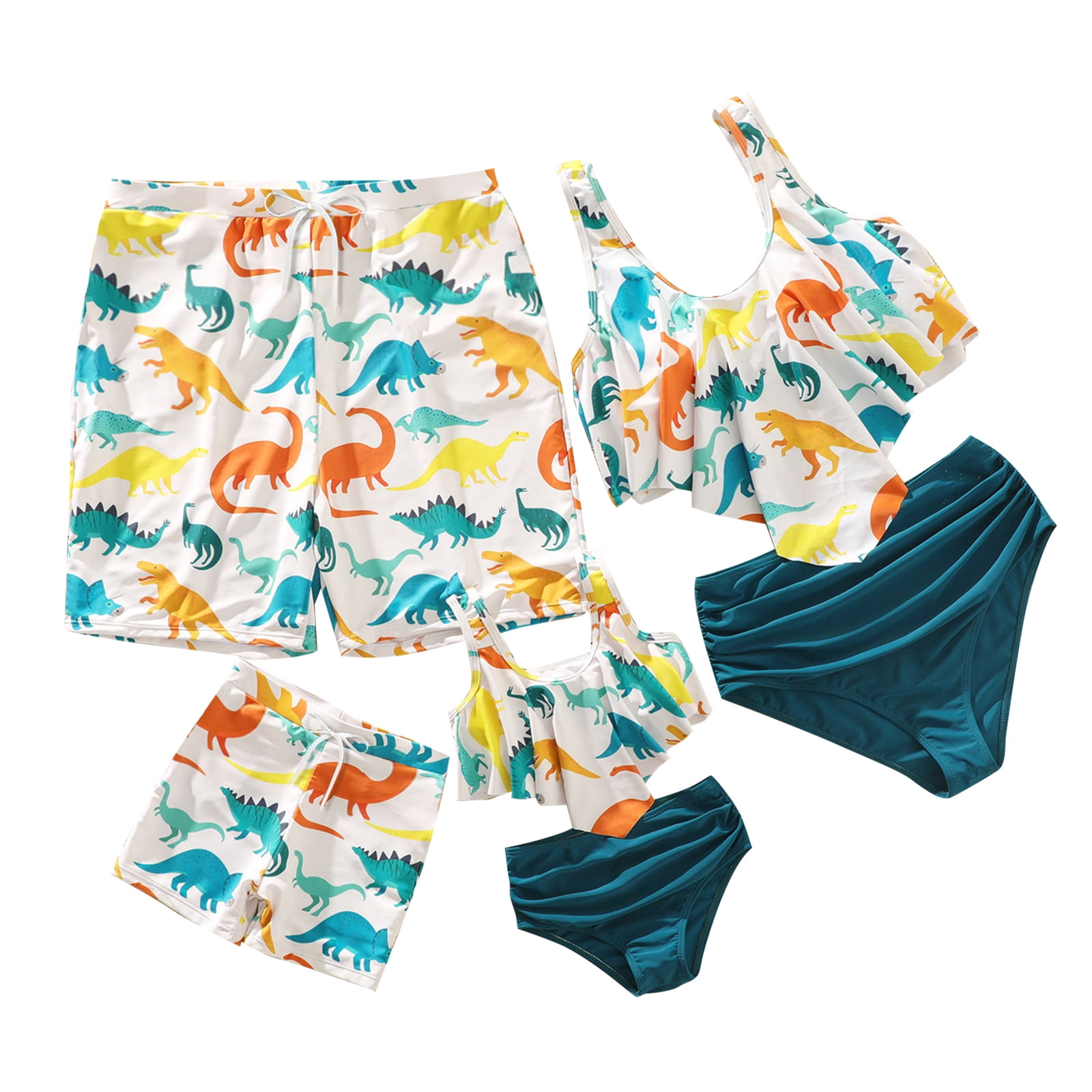 PatPat Boys Swim Trunks Dinosaur Swim Shorts Family Matching Swimsuits ...