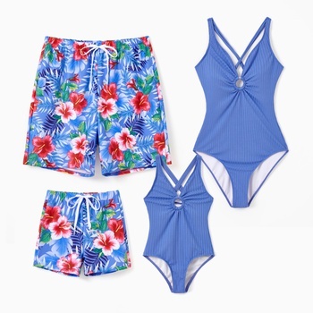 PatPat Boys Swim Trunks Family Matching Swimwear Toddler Swim Shorts ...