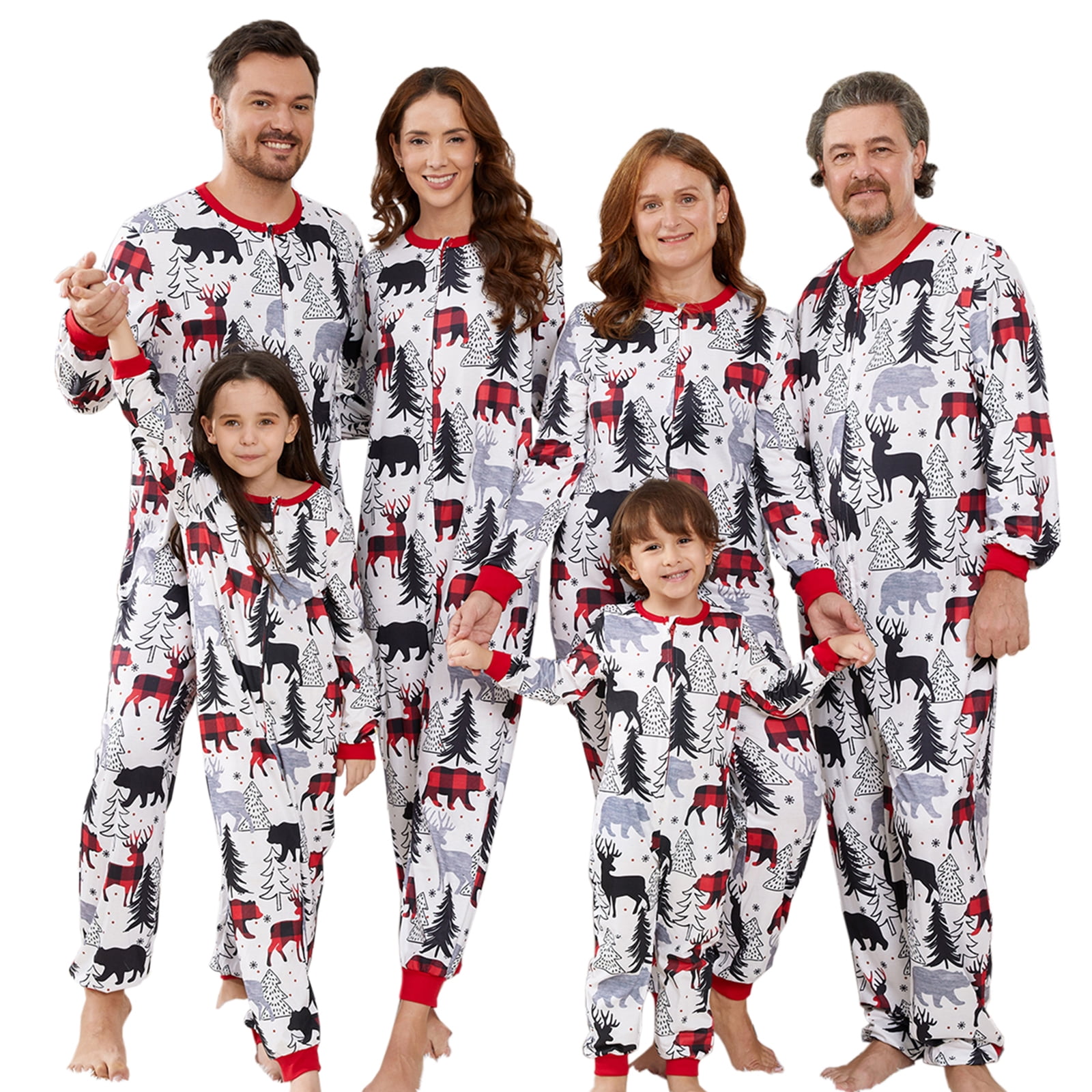 PatPat Christmas Pajamas Family Matching Allover Print Long-sleeve ...