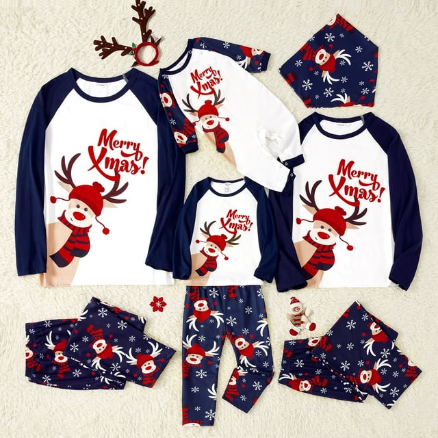 PatPat Christmas Pajamas Family Matching Pajamas Sets Letter Print ...