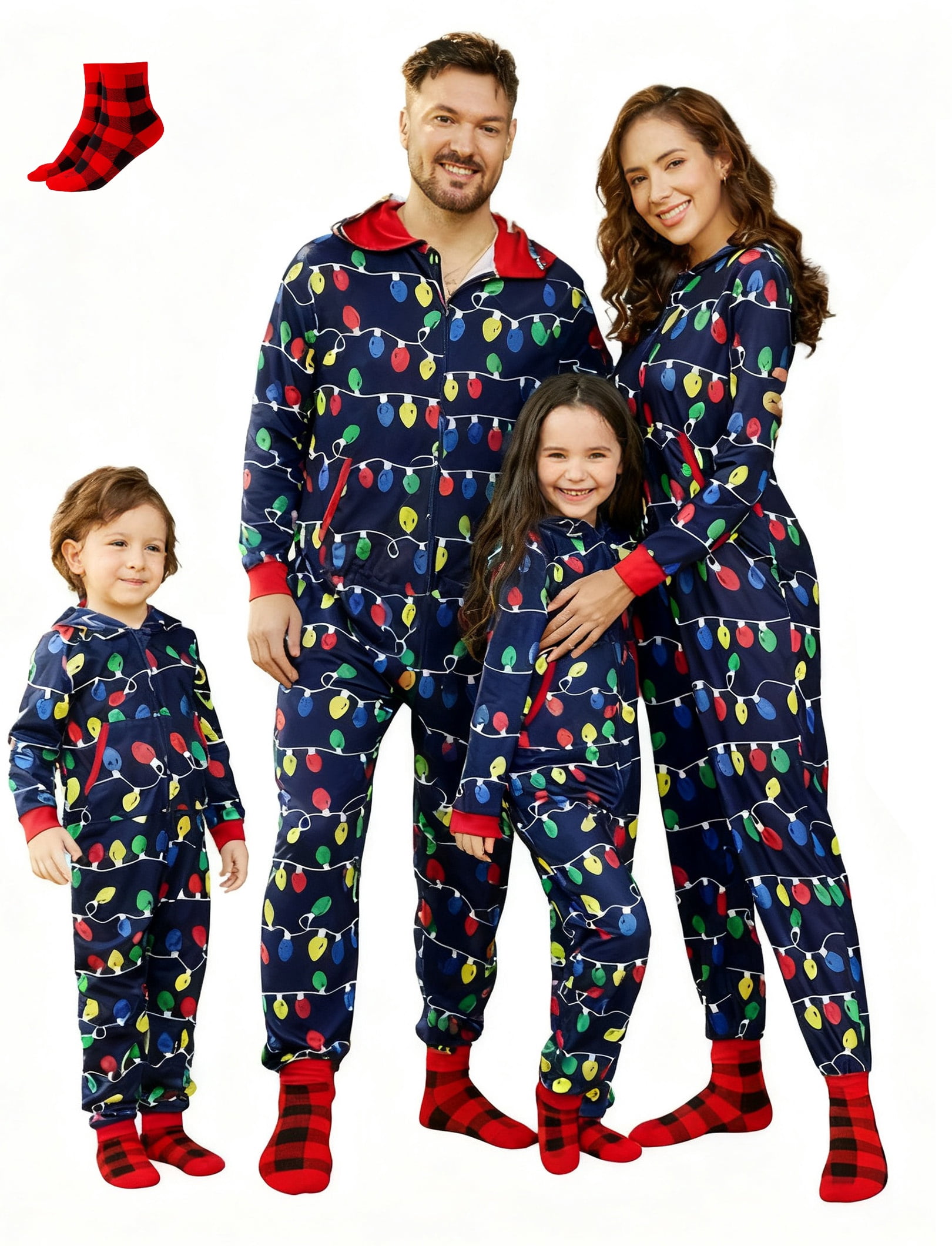 PatPat Christmas Pajamas Family Matching Onesies Allover Colorful ...