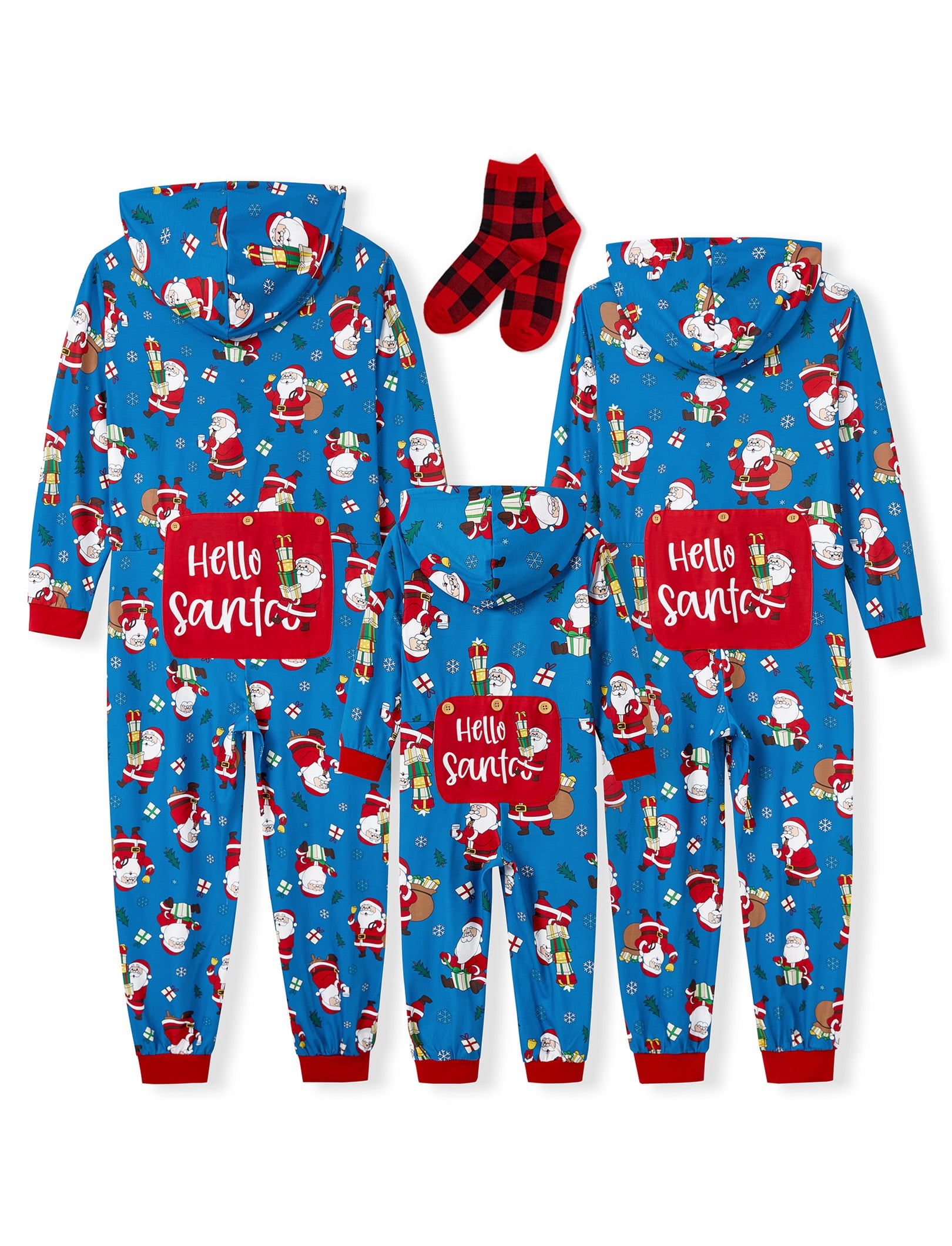 PatPat Christmas Pajamas Family Matching One Piece Cute Santa Claus ...