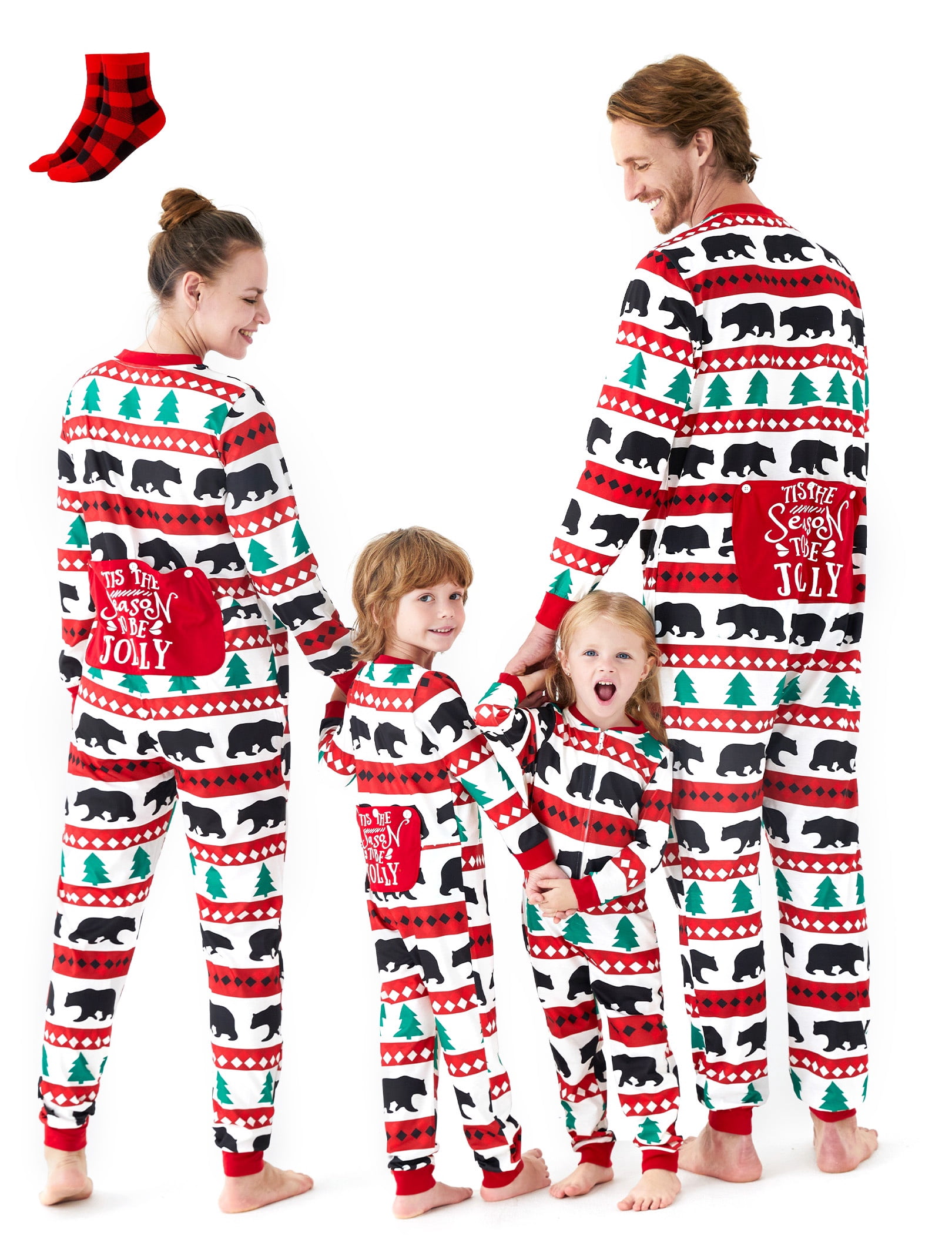 PatPat Christmas Pajamas Matching Family Mommy and Me Pj for Kids Girls ...