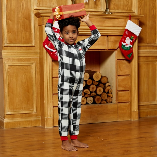 PatPat Family Christmas Pjs Matching Sets Plaid Onesies Pajamas Set ...