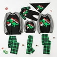PatPat Family Matching Christmas Dinosaur and Green Plaid Print Long ...