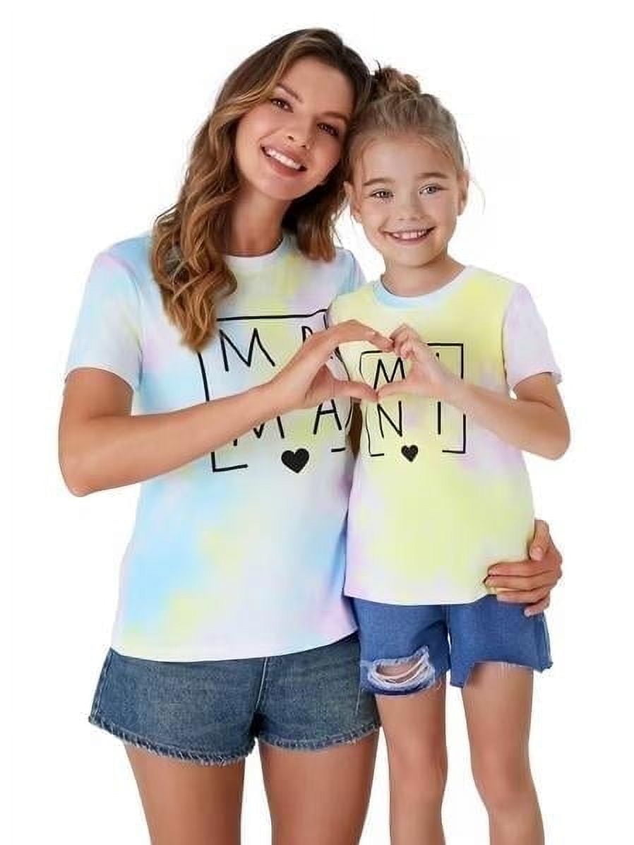 PatPat Graphic Tees for Girls Mommy and Me Matching Cotton Summer Tops T Shirts Outfit - Walmart.com