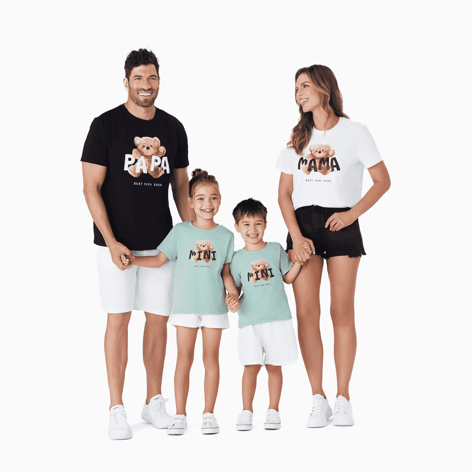 PatPat Shirts for Men Family Matching Black Short Sleeve Graphic Tee ...