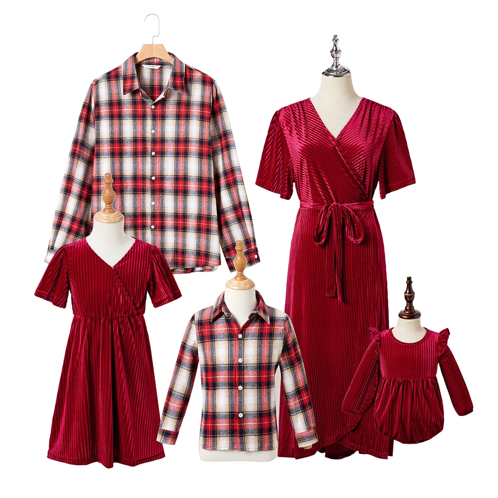 PatPat Family Matching Outfits Mommy and Me Long-sleeve Shirt Tops and ...