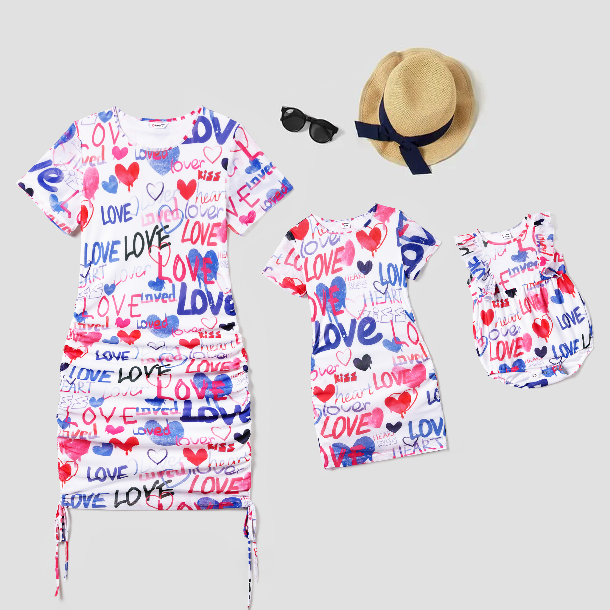 PatPat Family Matching Outfits Pink Dress for Women Toddler Girl 3-4T ...