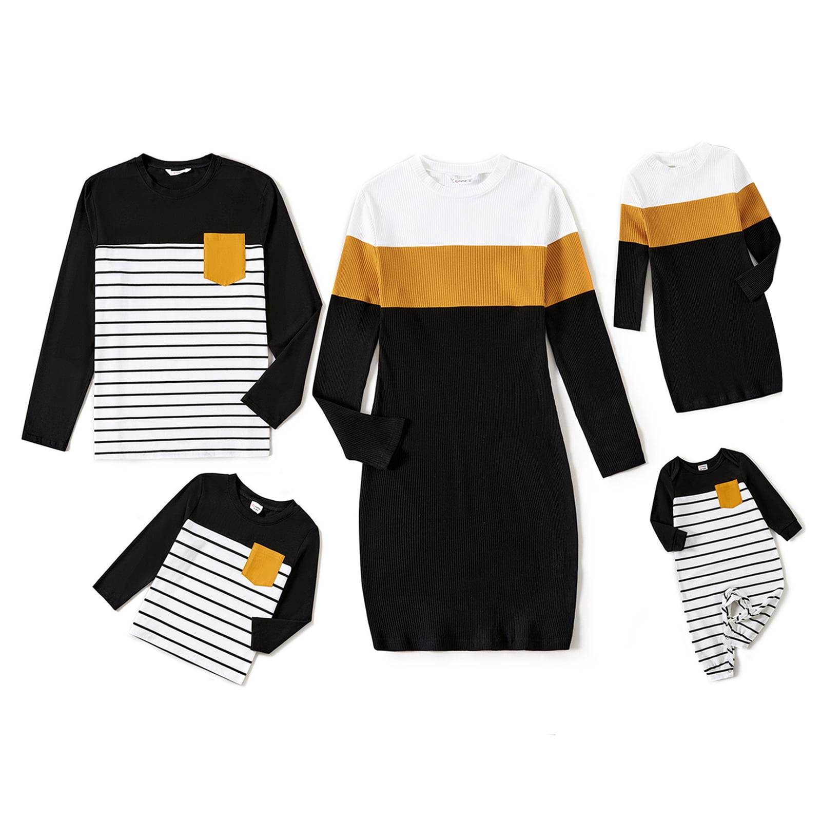 PatPat Baby Dress Family Matching Long Sleeve Cotton Casual Dresses for ...