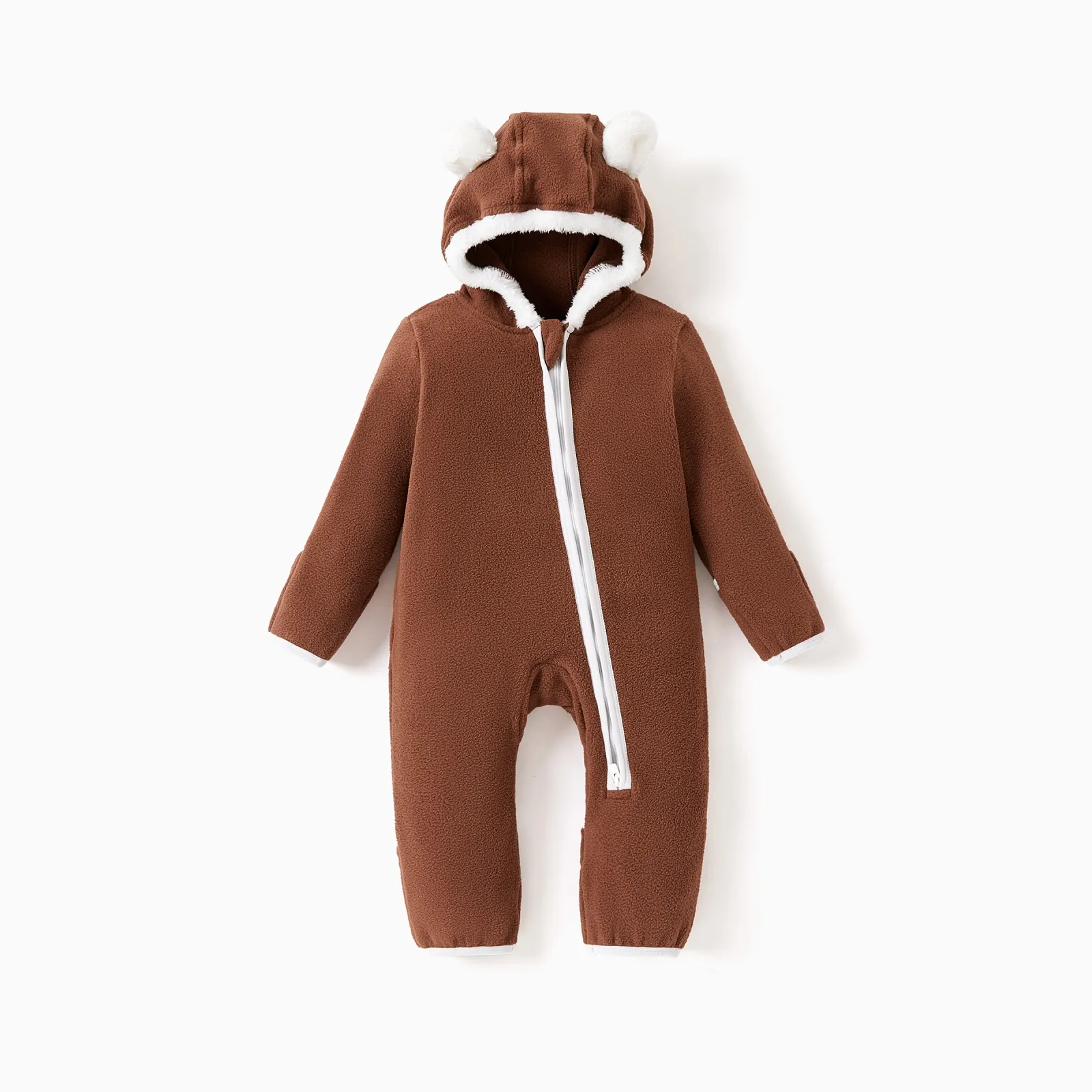 PatPat Baby Clothes Romer Hooded Fleece Footed Jumpsuit Soft Warm ...