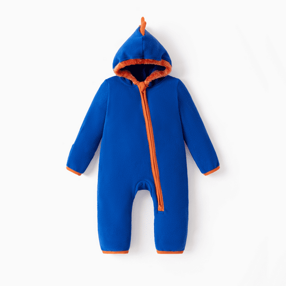 PatPat Baby Clothes Romer Hooded Fleece Footed Jumpsuit Soft Warm ...