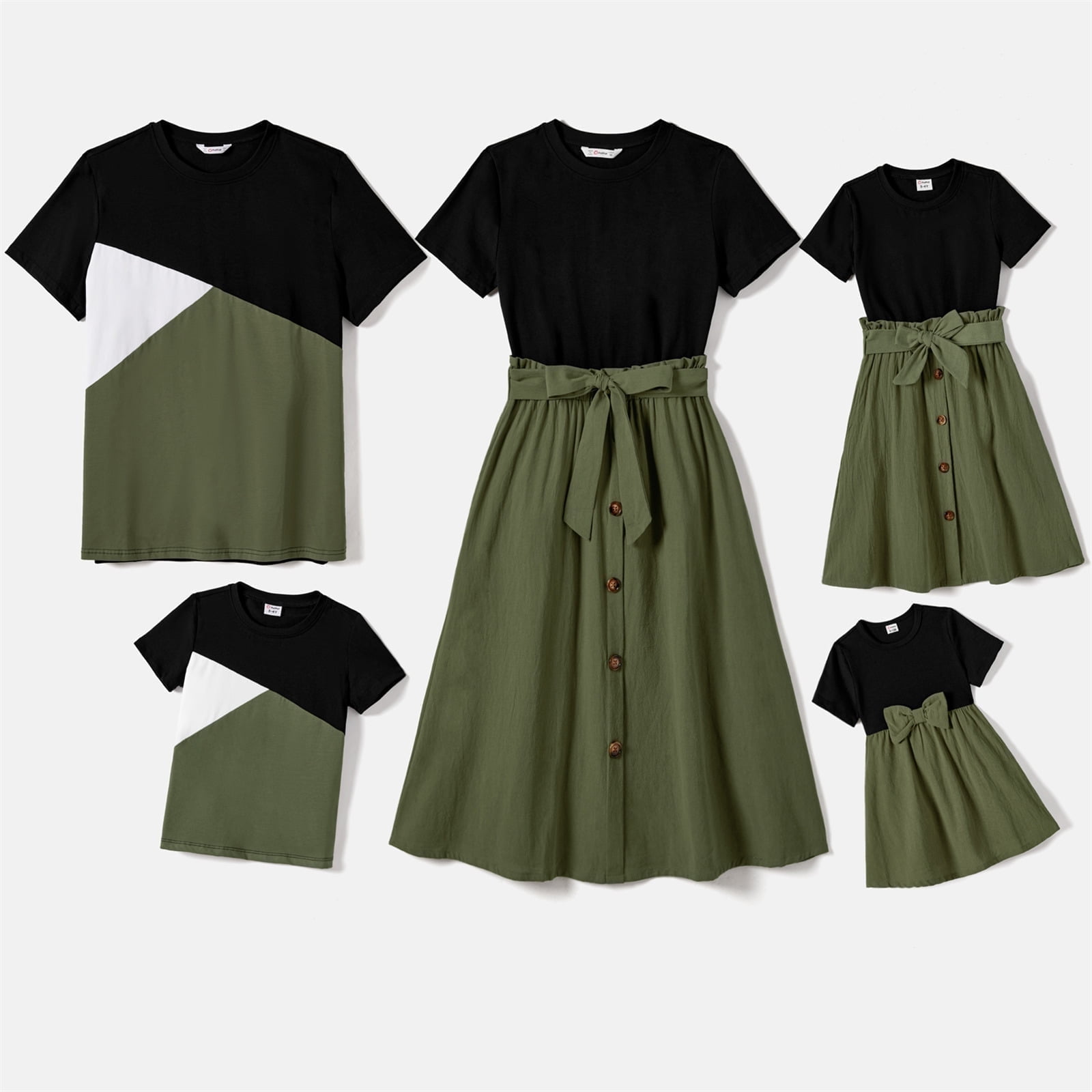 PatPat Girl Dresses Mommy and Me Family Matching Outfits Short-sleeve ...
