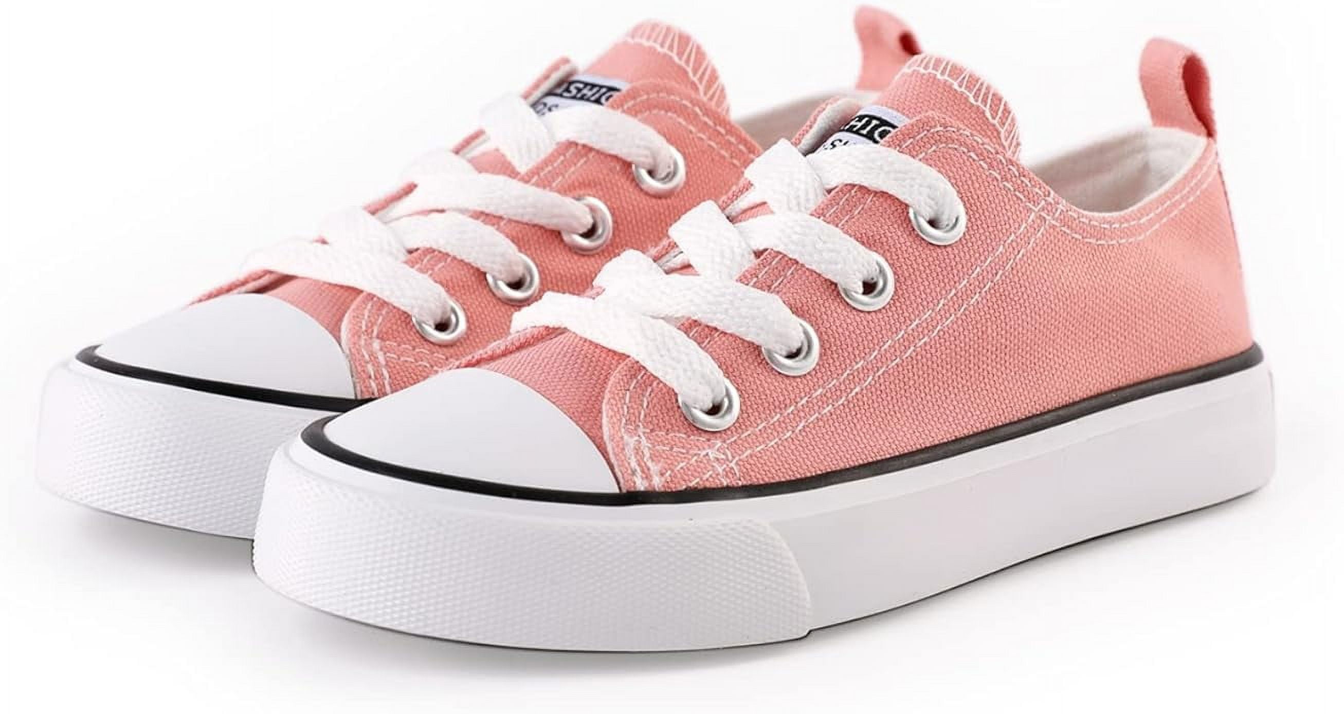 PatPat Girls Boys Sneaker Shoes Lace Up Canvas Fashion Back to School ...