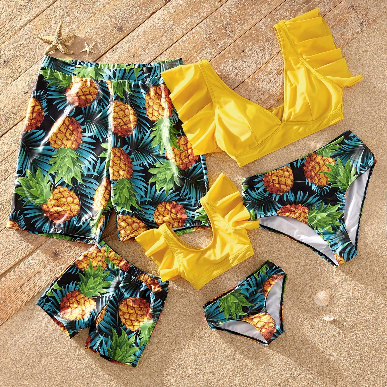 PatPat Girls Swimsuits Two Piece Bikini Set Family Matching Bathing ...