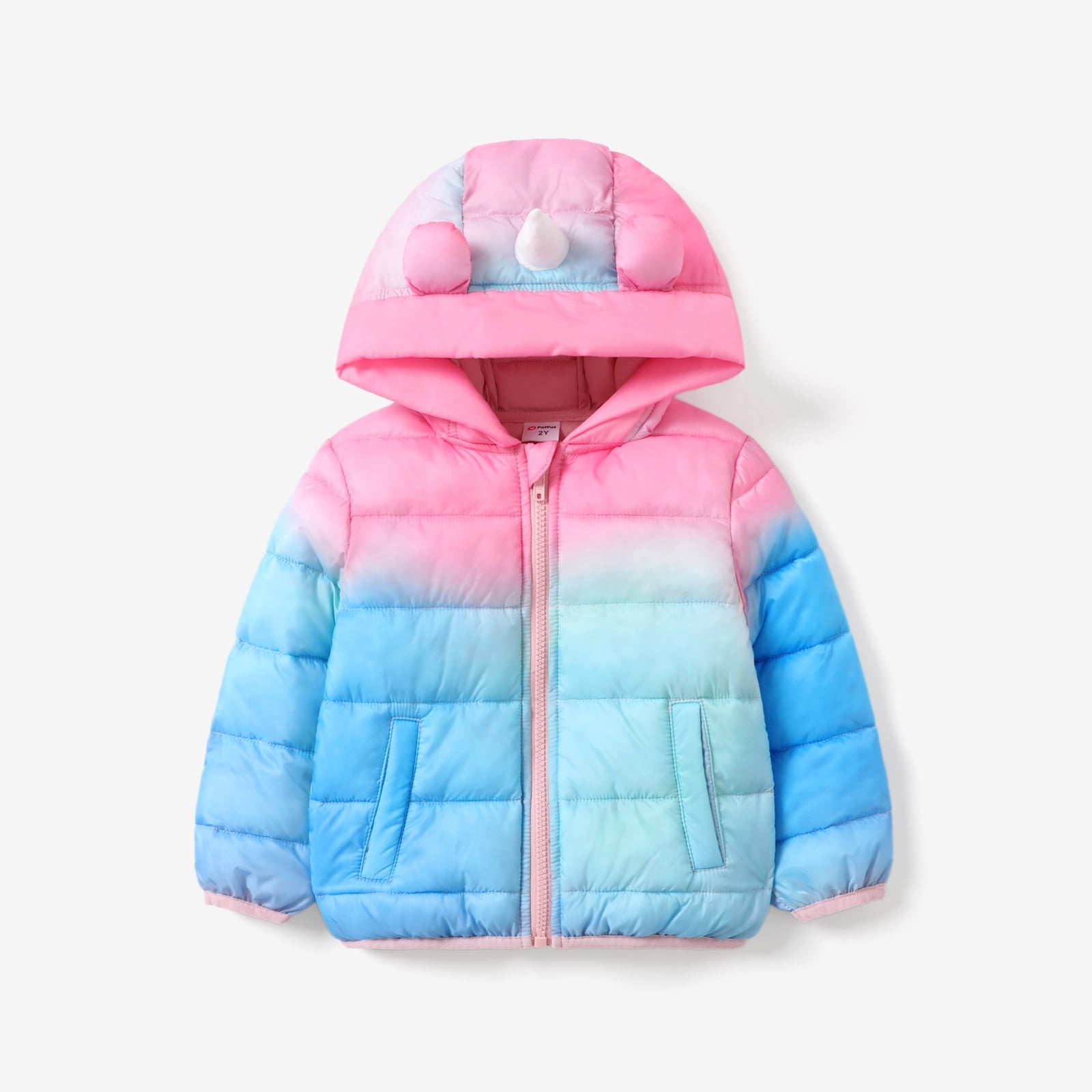 PatPat Toddler Girls Coats Thick Cotton Unicorn Jackets Sweet Animal ...