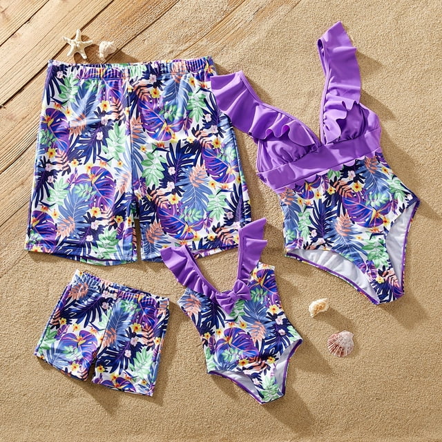 PatPat Toddler Girls One Piece Swimsuits Cute Swimwear Family Matching ...